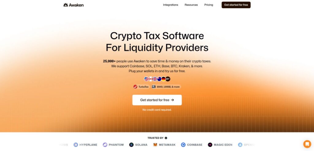 Awaken - Web3 Crypto Tax Engine for DeFi & NFTs | DeFiShills